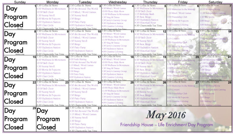 sample-day-program-calendar - Friendship House | Friendship House